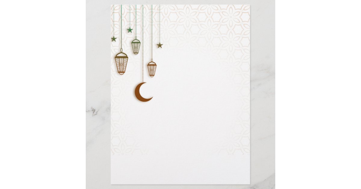 Hanging lanterns and moon Letterhead | Zazzle
