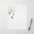 Hanging lanterns and moon Letterhead | Zazzle