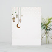 Hanging lanterns and moon Letterhead | Zazzle