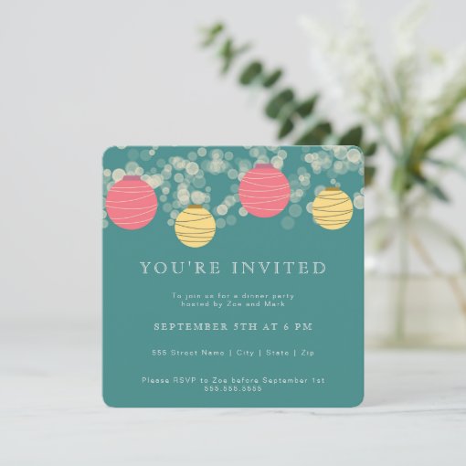 Hanging Lanterns Invitation | Zazzle