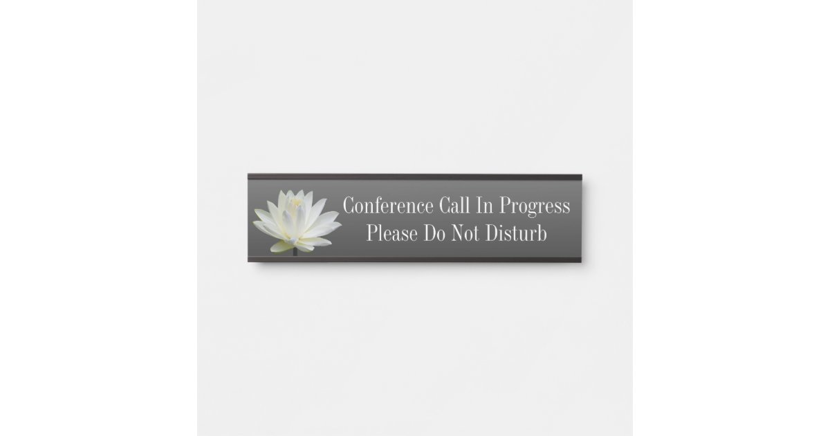 Hanging Name Plate Conference Call In Progress | Zazzle