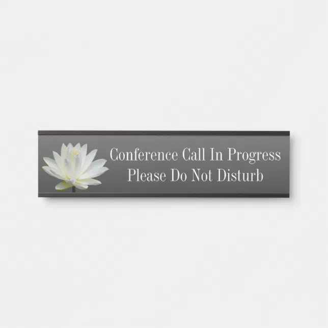 Hanging Name Plate Conference Call In Progress | Zazzle