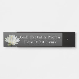 Hanging Name Plate Conference Call In Progress | Zazzle