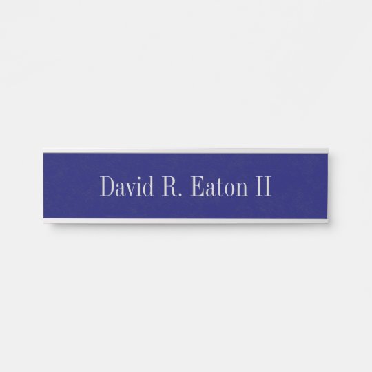 Hanging Name Plates Navy Textured | Zazzle.com