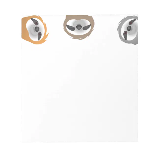 Hanging Out Friendly Sloths Notepad | Zazzle