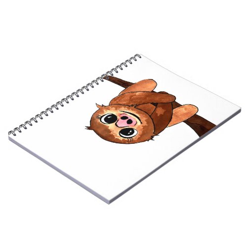 Hanging sloth notebook | Zazzle