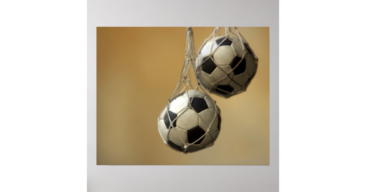 Hanging Soccer Balls Poster | Zazzle