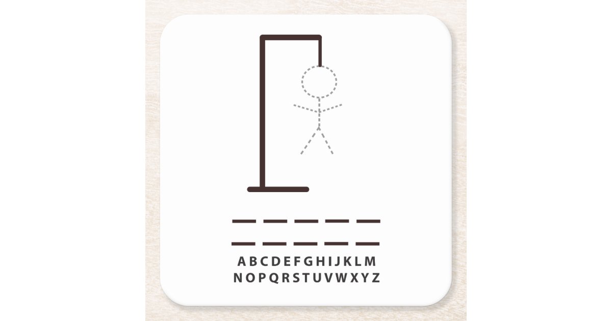 Hangman Game Party Coasters | Zazzle