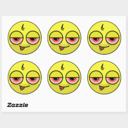 Hangover Face Classic Round Sticker | Zazzle