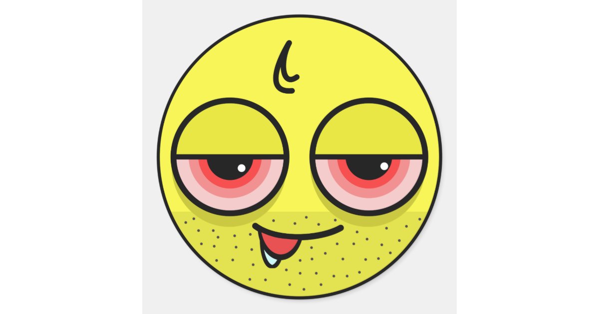 Hangover Face Classic Round Sticker | Zazzle