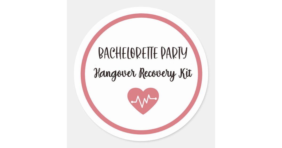 Hangover Recovery Kit Sticker | Zazzle