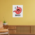 Hangry Funny Hungry Angry Stomach Pun Poster | Zazzle