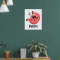 Hangry Funny Hungry Angry Stomach Pun Poster | Zazzle