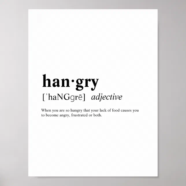 Hangry Poster | Zazzle