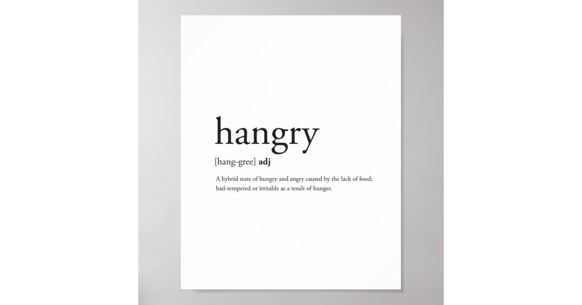 Hangry Poster | Zazzle