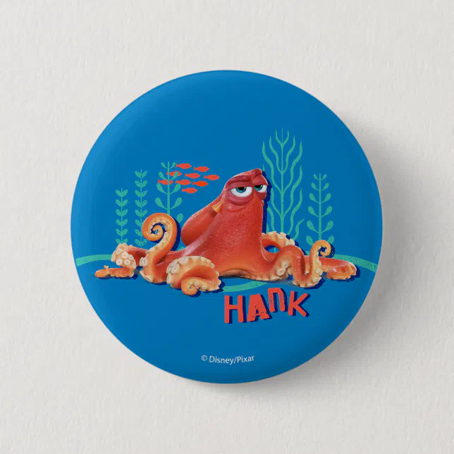 Hank | Fun Under the Sea Pinback Button | Zazzle