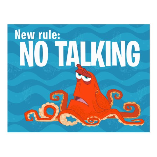 Hank | New Rule...No Talking Postcard | Zazzle.com