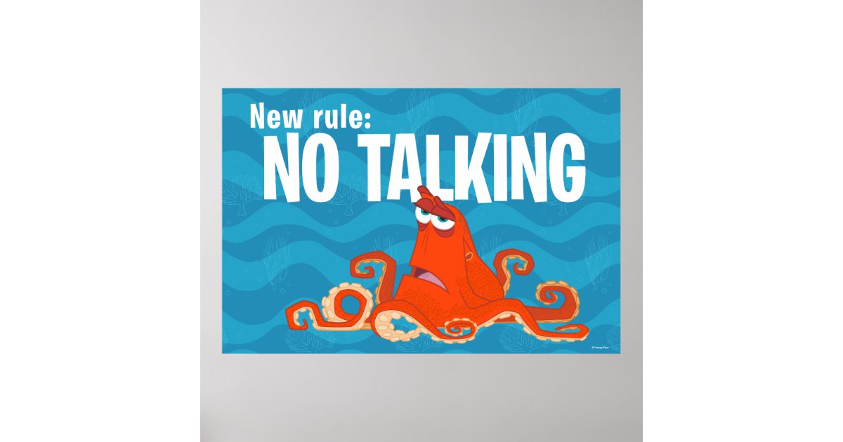 Hank | New Rule...No Talking Poster | Zazzle