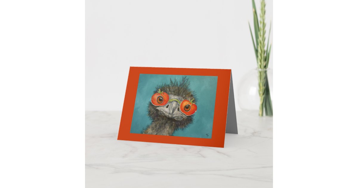 Hank the Emu card | Zazzle