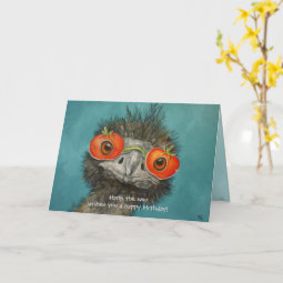 Hank the emu wishes you a happy birthday! card | Zazzle