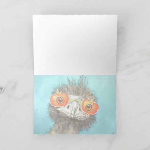 Hank the emu wishes you a happy birthday! card | Zazzle
