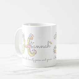 Hannah name meaning monogram H mug | Zazzle