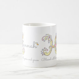 Hannah name meaning monogram H mug | Zazzle