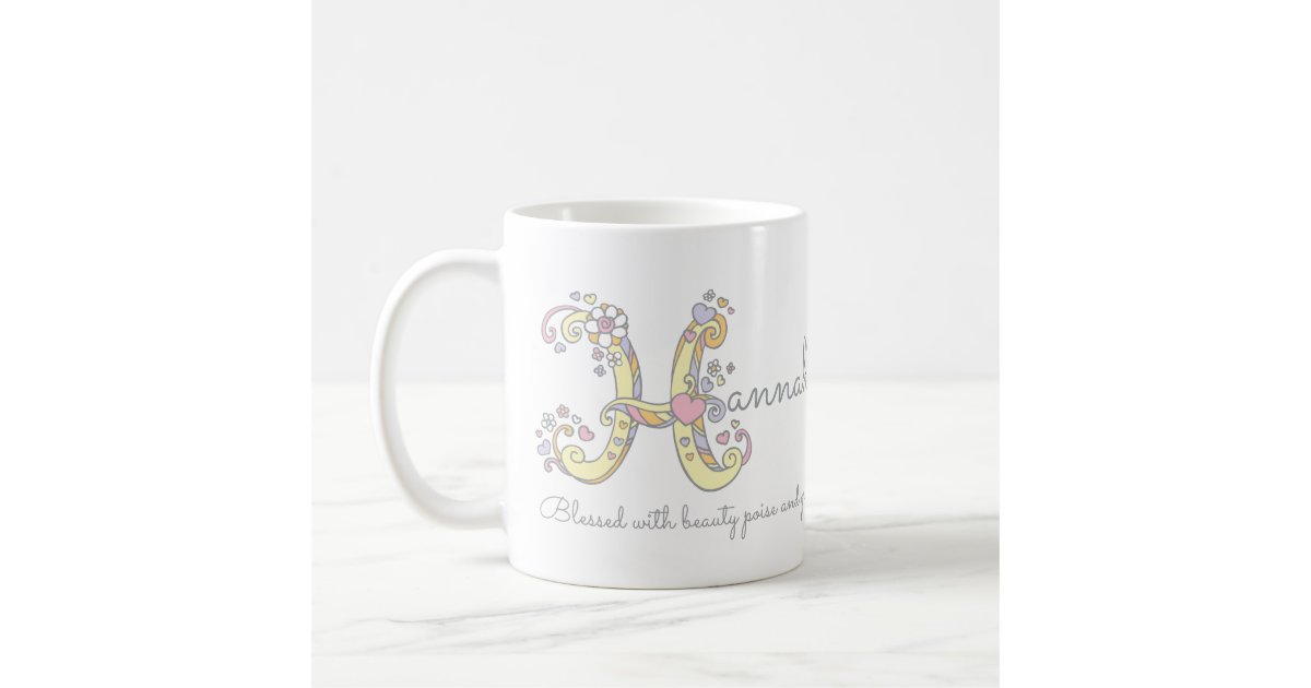 Hannah name meaning monogram H mug | Zazzle