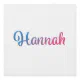 Hannah Stylish Cursive Panel Wall Art | Zazzle