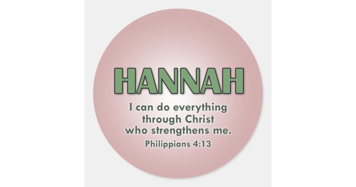 Hannah's name sticker | Zazzle