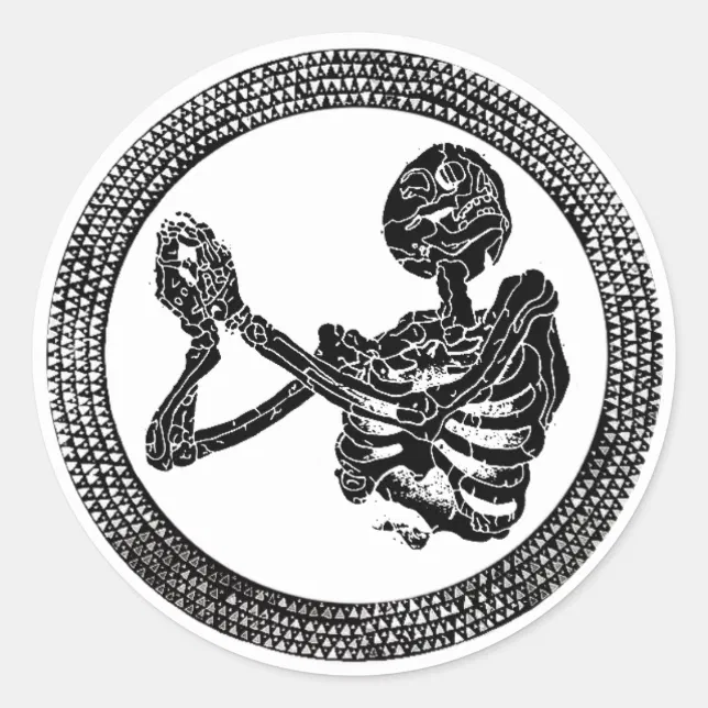 Hannibal Church Floor Skeleton Sticker | Zazzle