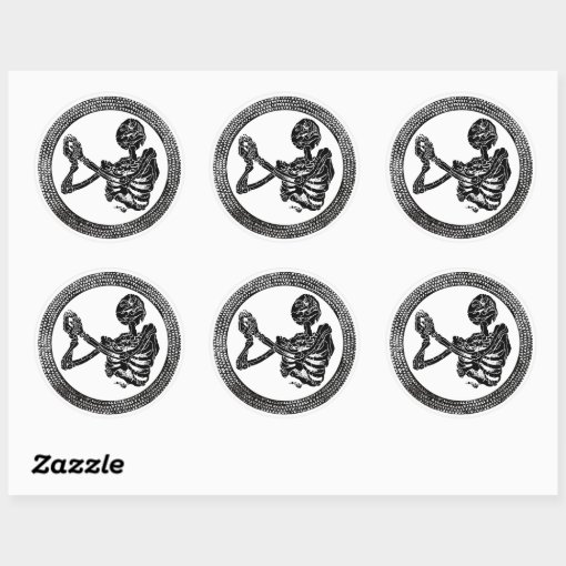 Hannibal Church Floor Skeleton Sticker | Zazzle