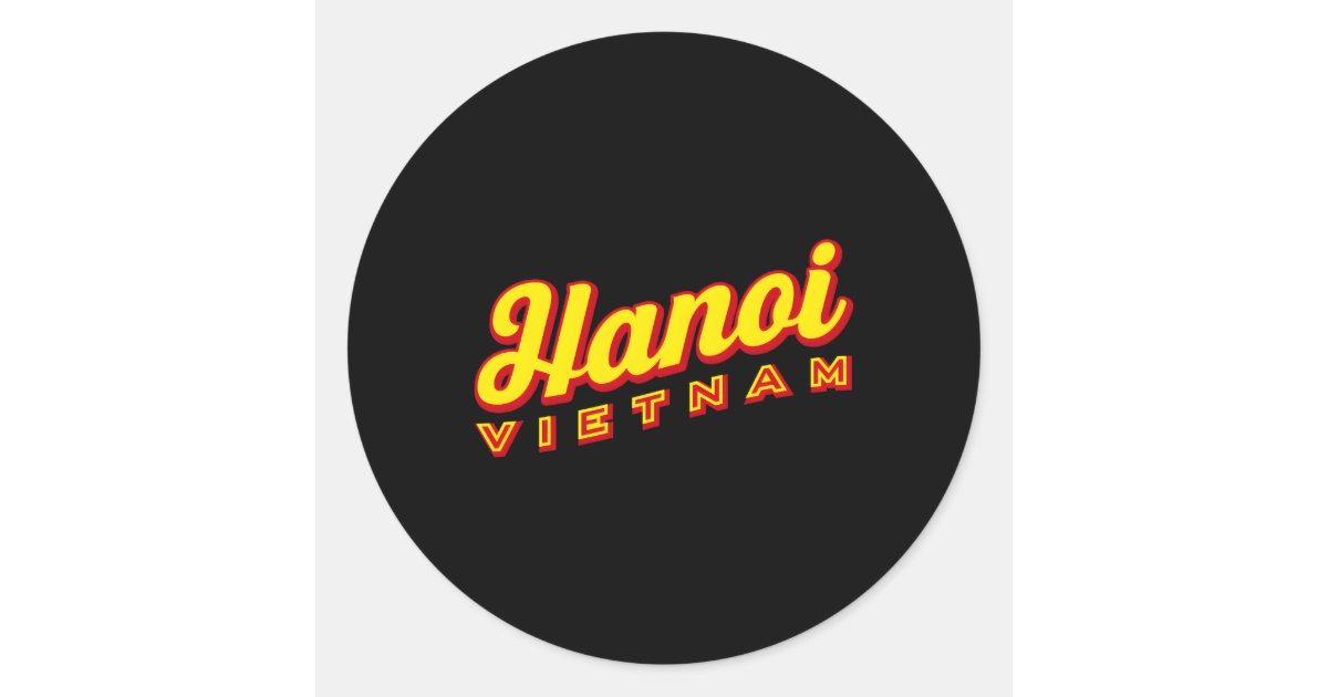 Hanoi Vietnam Classic Round Sticker | Zazzle