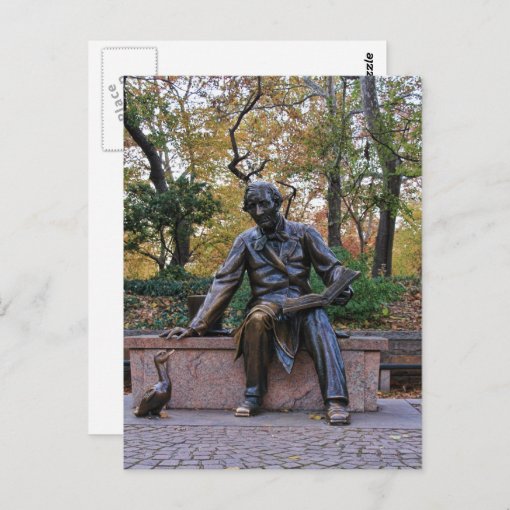 Hans Christian Andersen, Central Park, NYC Postcard | Zazzle