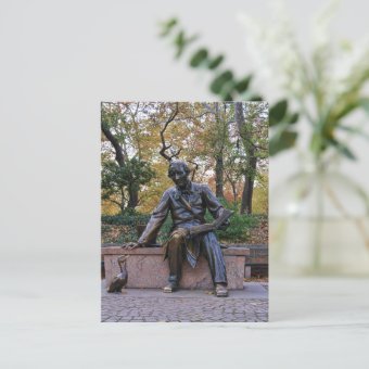 Hans Christian Andersen, Central Park, NYC Postcard | Zazzle