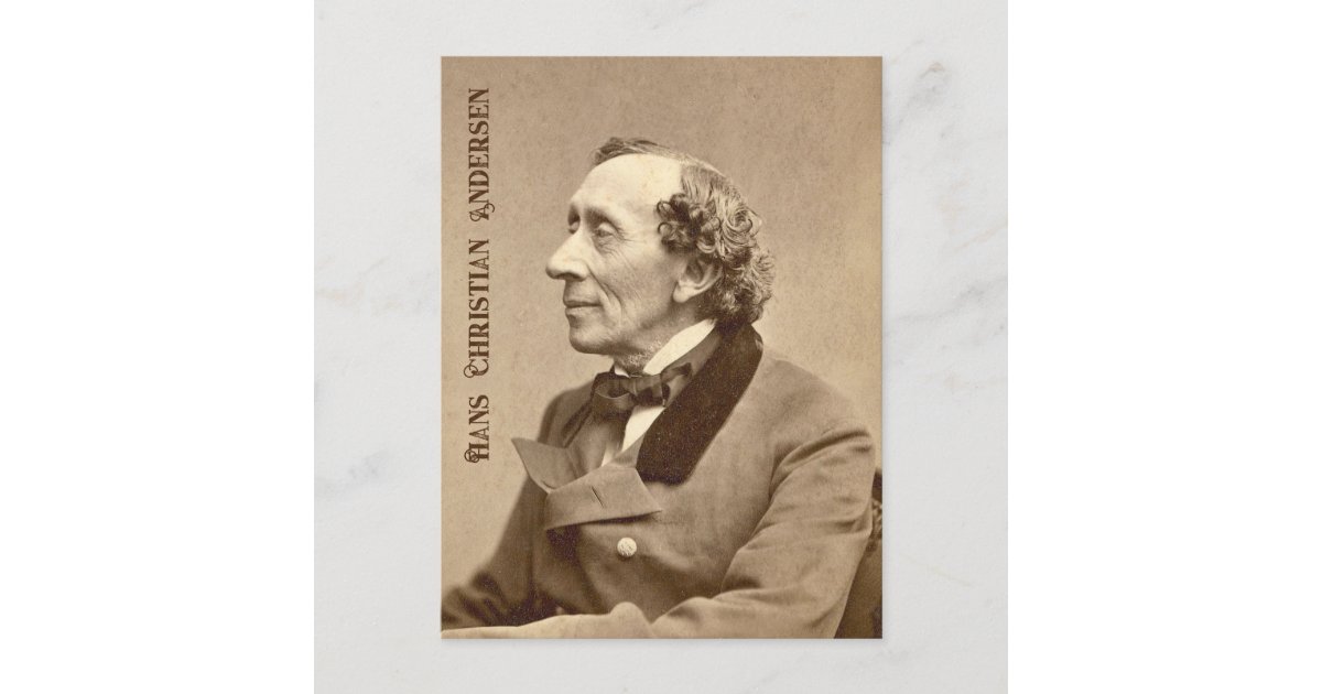 Hans Christian Andersen postcard | Zazzle