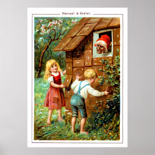 Hansel And Gretel Vintage Fairy Tale Poster | Zazzle