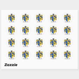 HANSEN FAMILY CREST - HANSEN COAT OF ARMS CLASSIC ROUND STICKER | Zazzle
