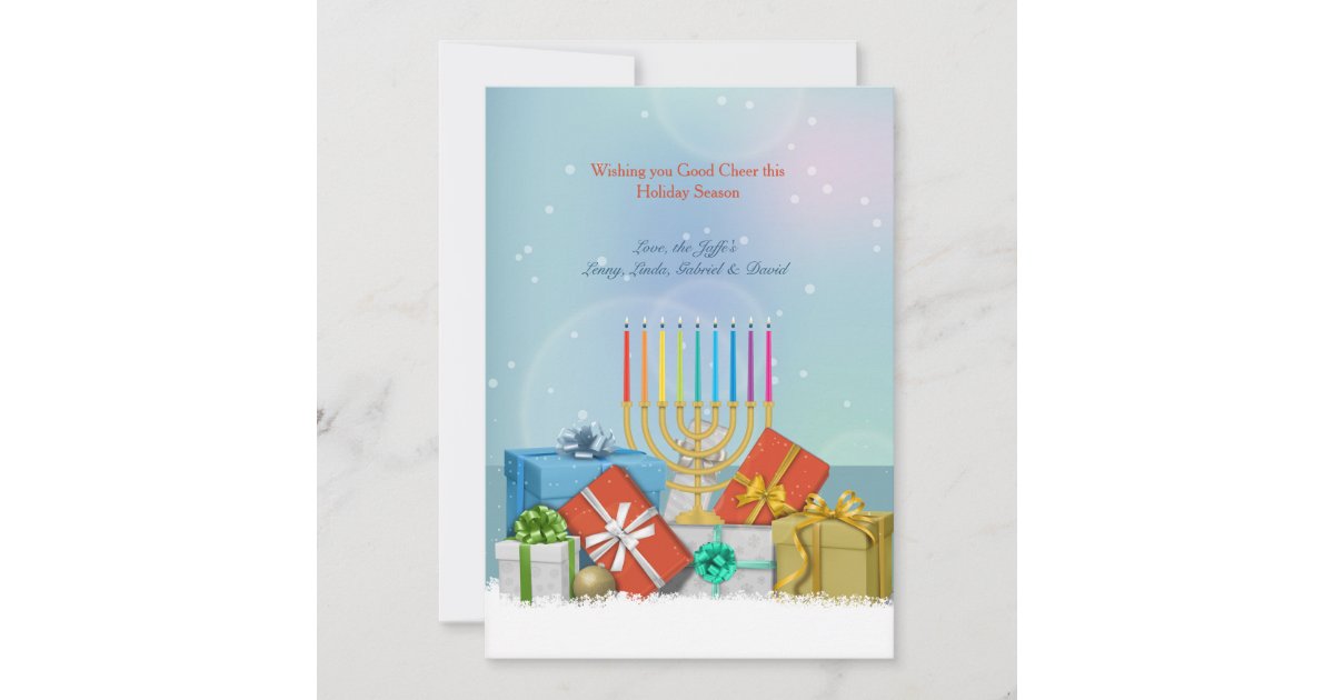 Hanukkah and Christmas Holiday Card | Zazzle