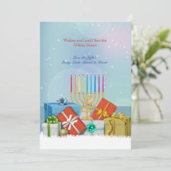 Hanukkah and Christmas Holiday Card | Zazzle