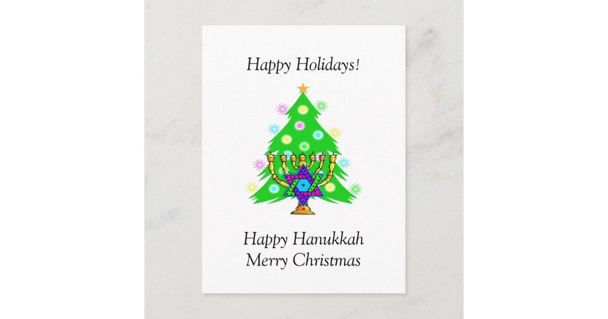 Hanukkah and Christmas Together Holiday Card | Zazzle