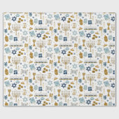 Hanukkah Doodles cute illustrated Wrapping Paper | Zazzle