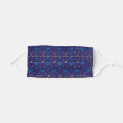 Hanukkah Gold Menorah Jewish Holiday Adult Cloth Face Mask | Zazzle