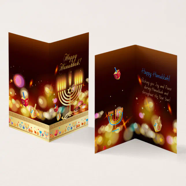 Hanukkah Holiday Festival of Lights Greeting Card | Zazzle