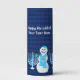 Hanukkah Jewish Snowman And Blue Menorah Lights Pillar Candle | Zazzle