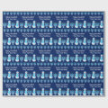 Hanukkah Jewish Snowman Menorah Personalize This Wrapping Paper | Zazzle