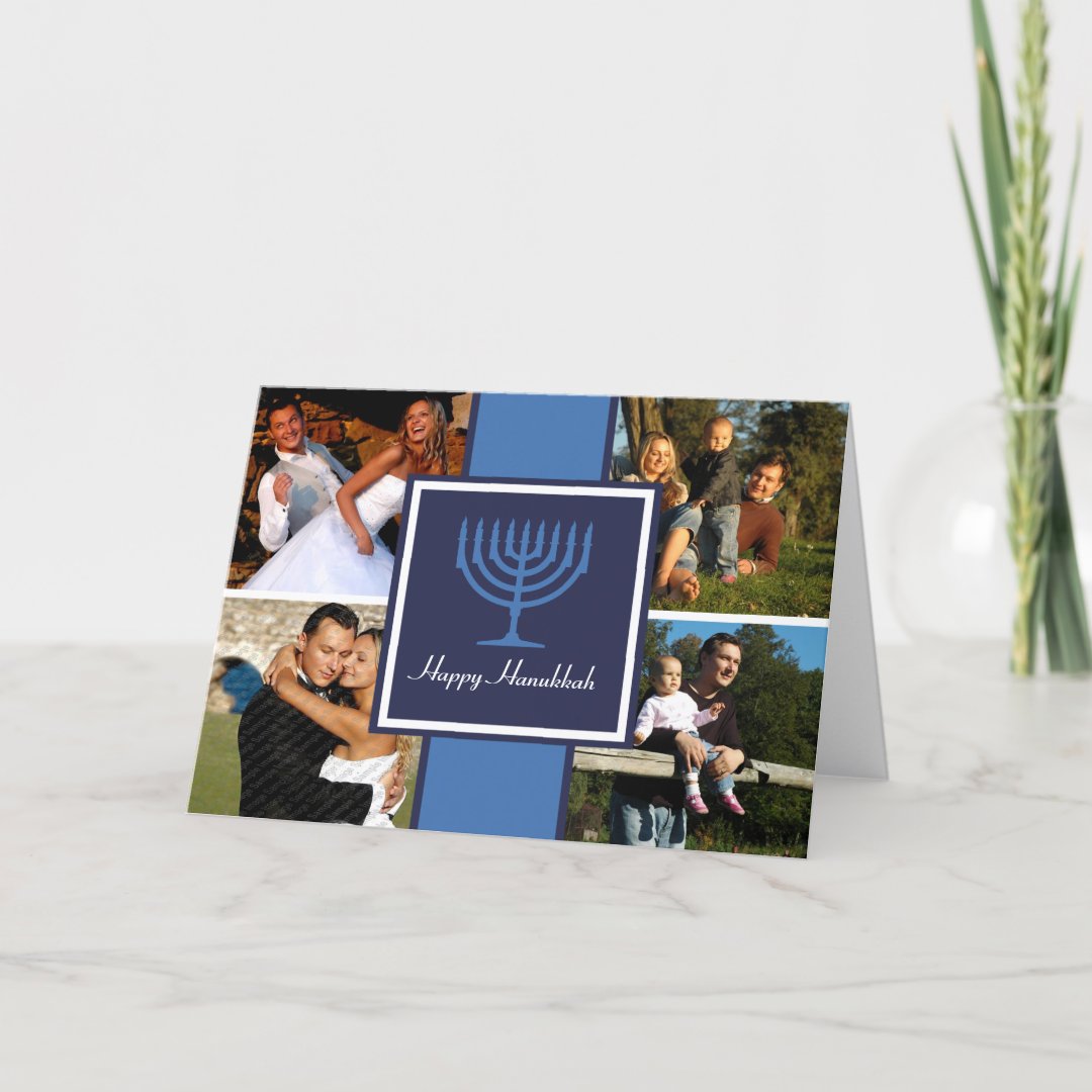 Hanukkah Menorah Banner Card | Zazzle