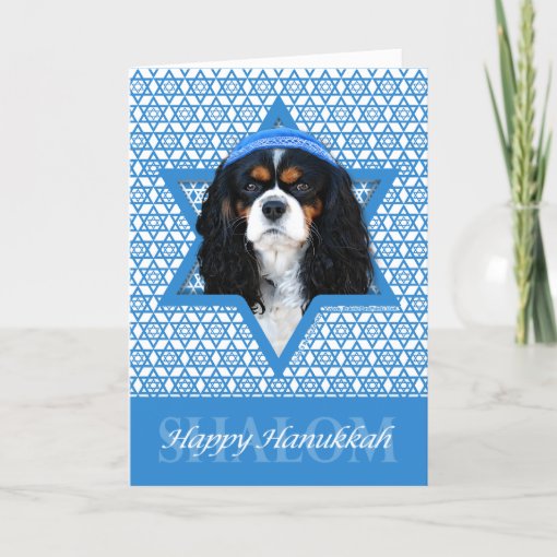 Hanukkah Star of David - Cavalier Holiday Card | Zazzle