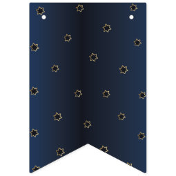 Hanukkah Swallowtail Banner Navy Gold Dreidels | Zazzle