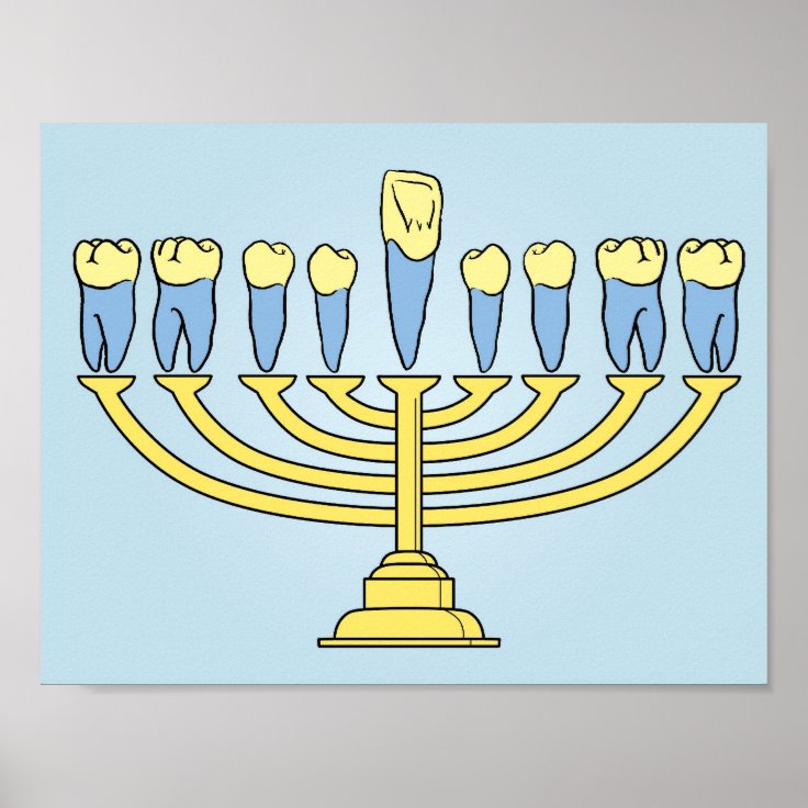 Hanukkah Teeth Poster | Zazzle